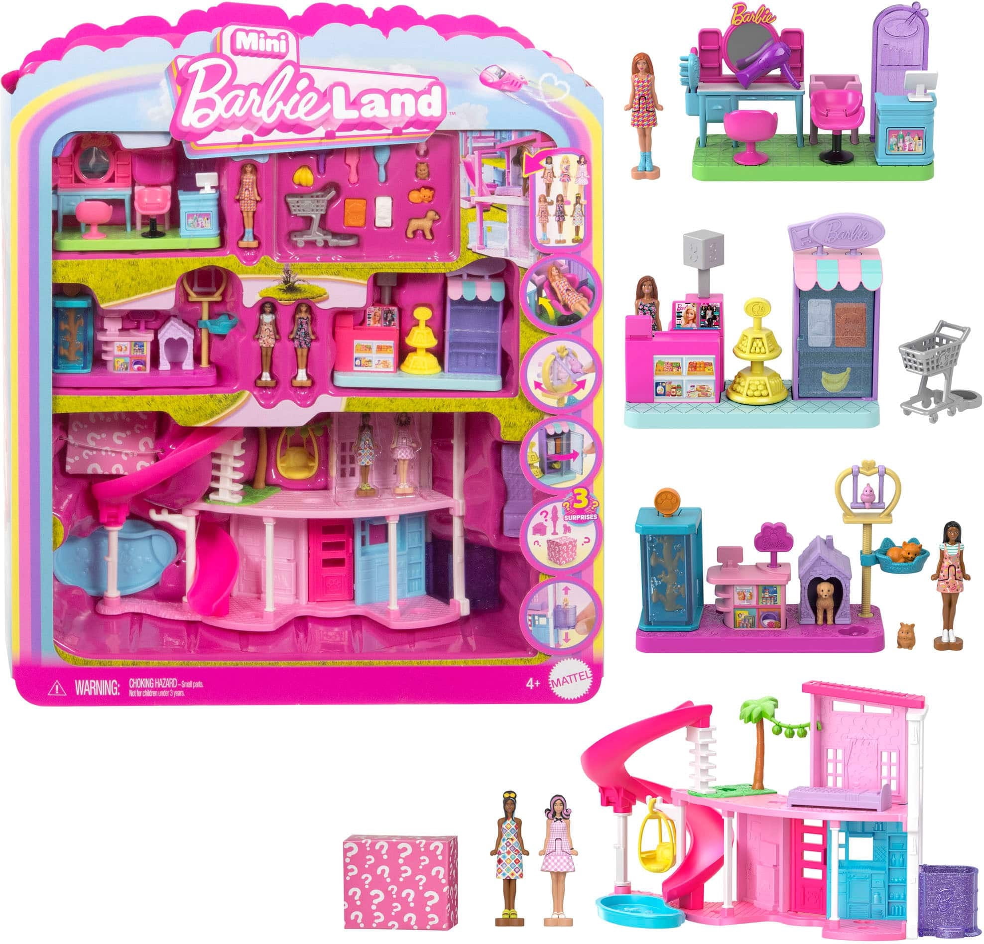 Barbie Mini Barbie Land DreamHouse And 3 Playsets - Walmart.com