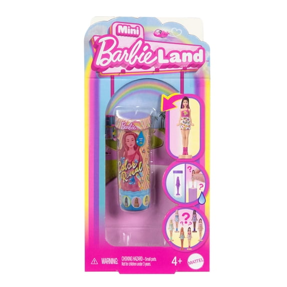 Barbie Mini BarbieLand Color Reveal Dolls 1.5-inch with Water Surprise ...