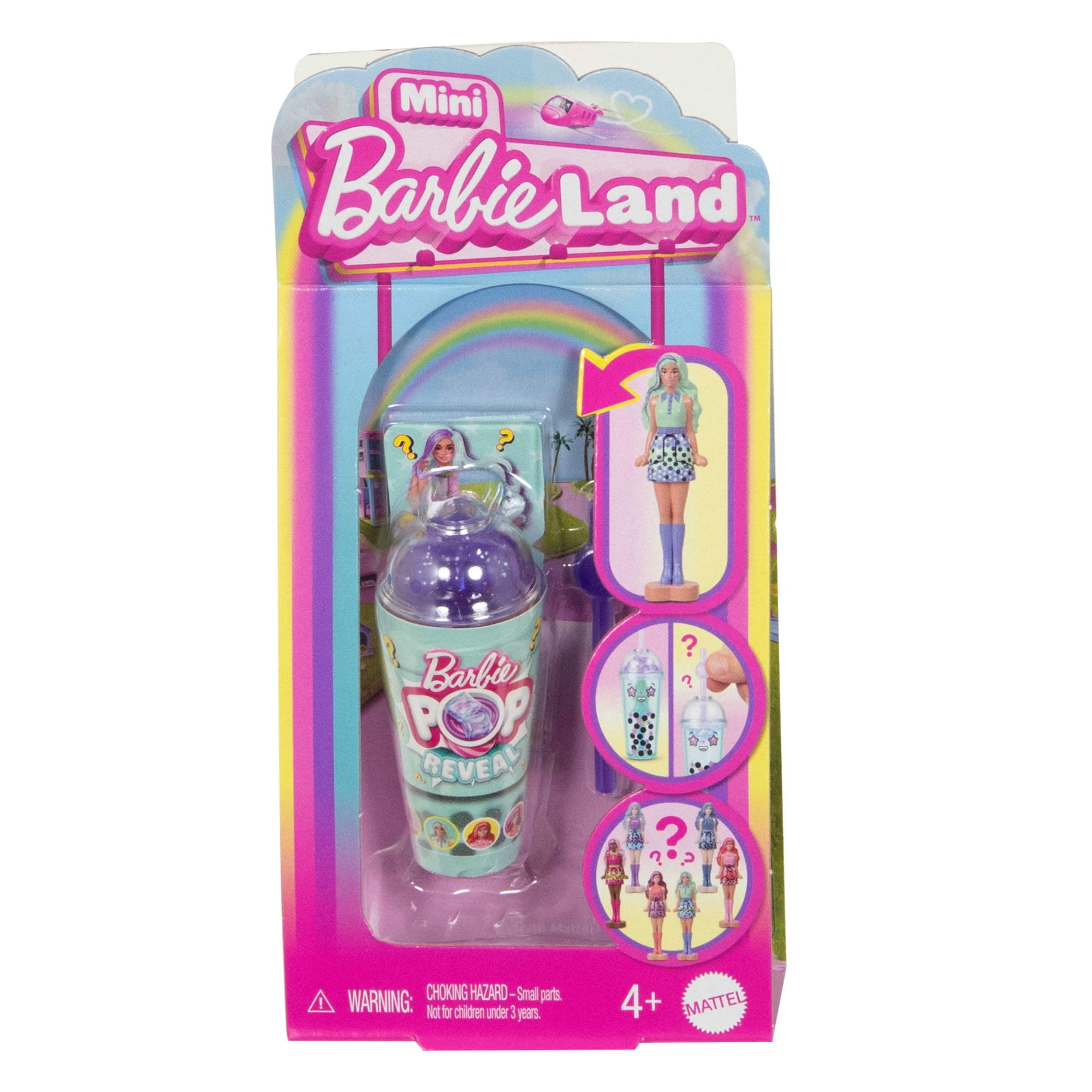 Barbie Mini BarbieLand Pop Reveal Dolls, 1.5-inch Doll with Surprise ...