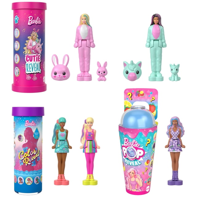 Barbie Mini BarbieLand Reveal Dolls 5-Pack, 1.5-inch, Surprise Reveals ...