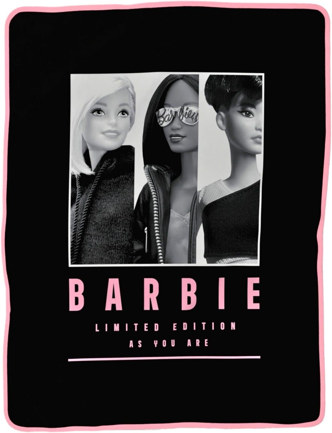 Barbie Movie Bedding Super Soft Micro Raschel Throw, Barbiecore, 46 in ...