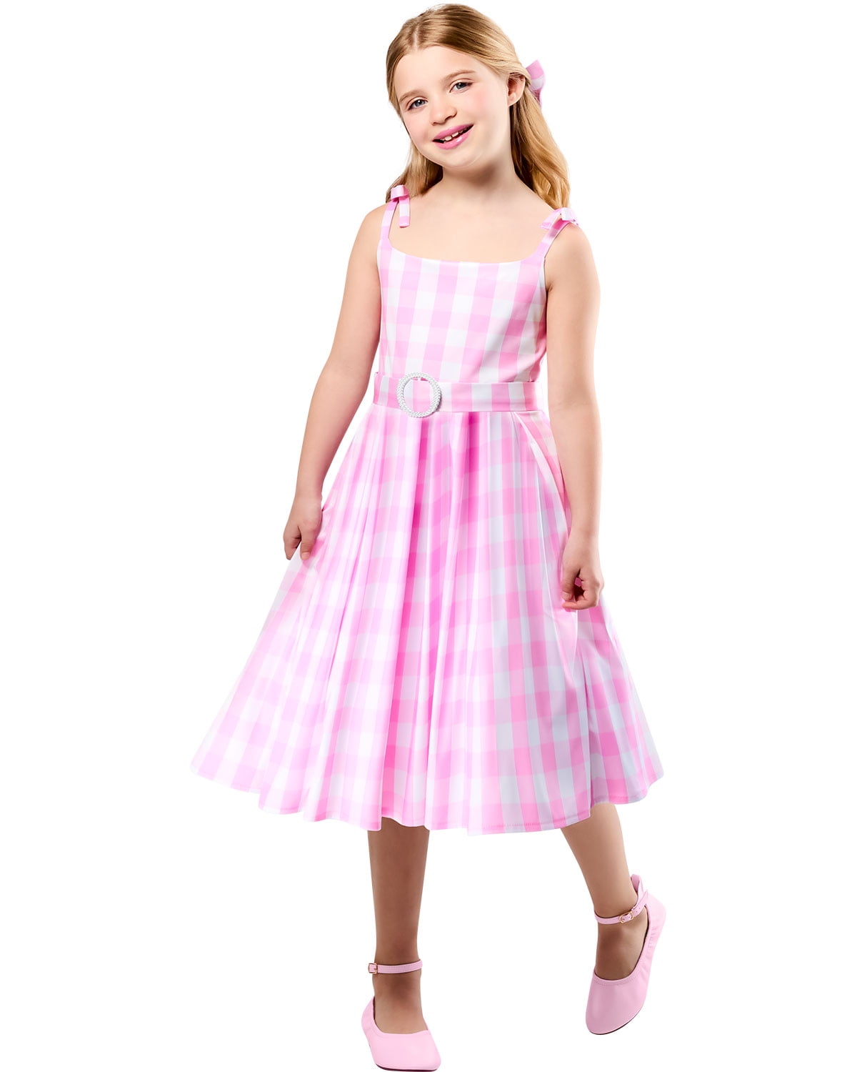 Barbie Movie Perfect Day Barbie Pink Gingham Dress Costume for Girls by ...