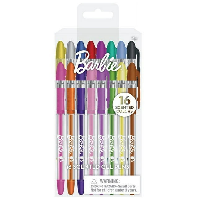 Barbie Multi-Color Scented Gel Pens, 16 Count - Walmart.com