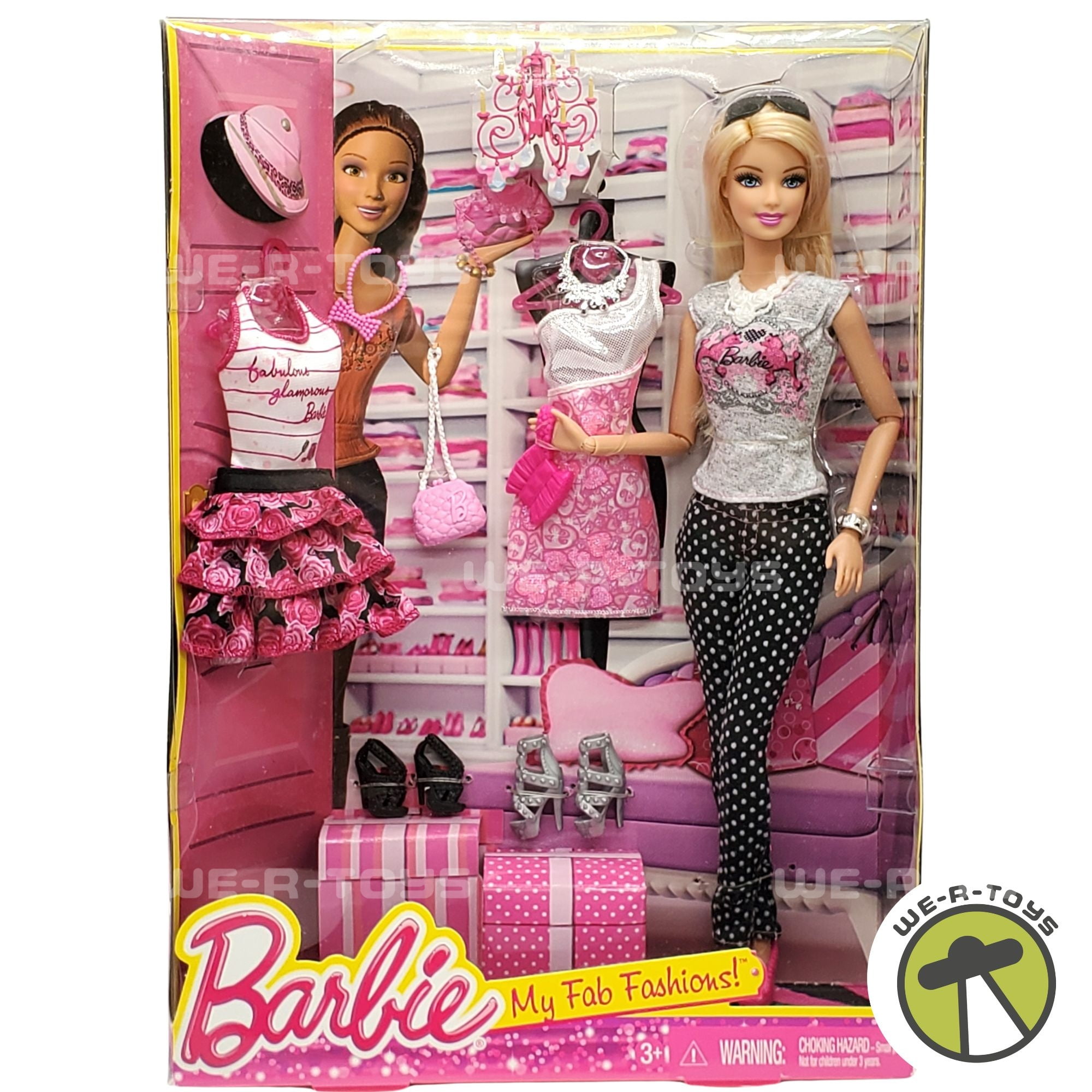 Barbie My Fab Fashions! Doll & Fashion Set 2013 Mattel BFW21 - Walmart.com