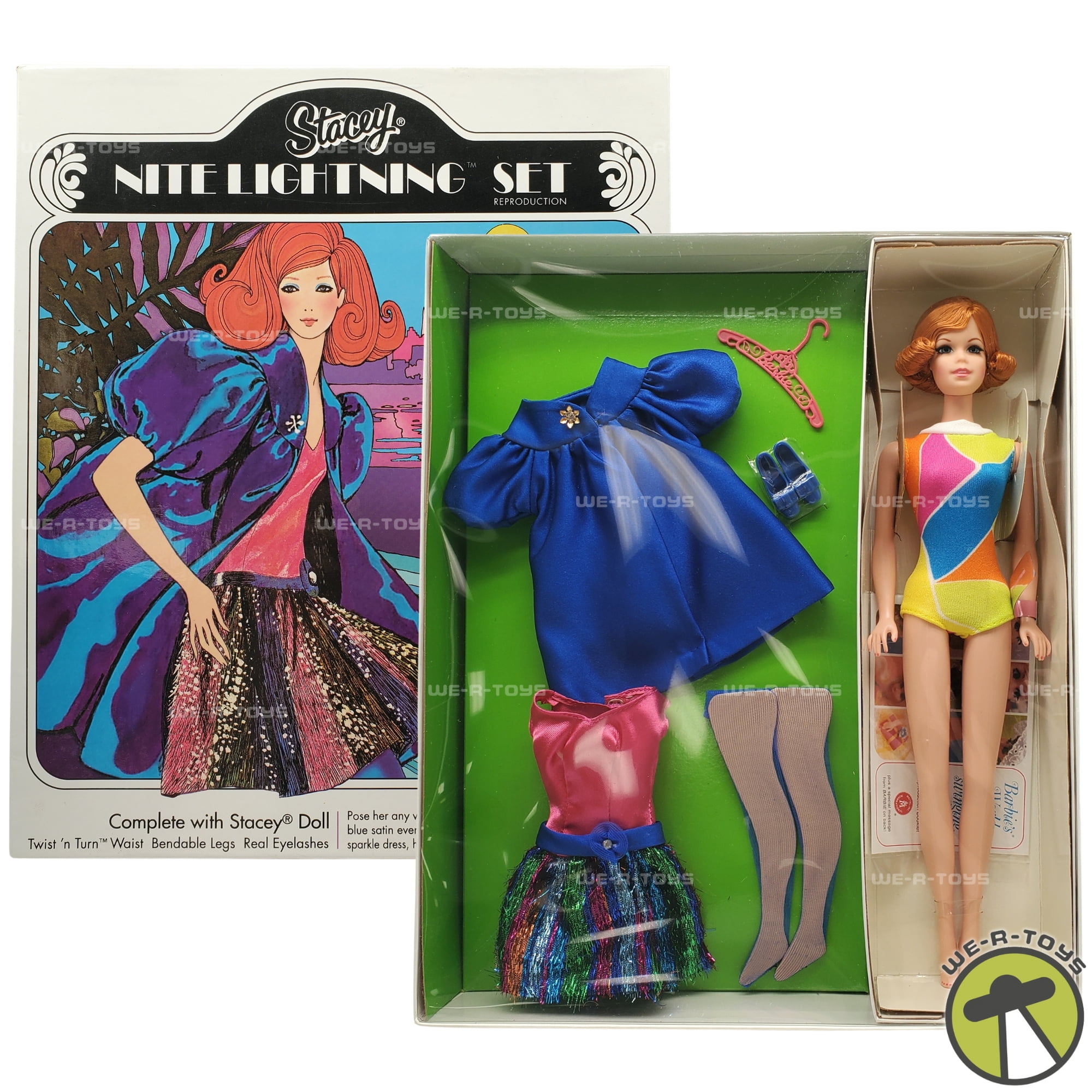 Barbie Nite Lightning Set Reproduction with Stacey Doll Gold Label ...