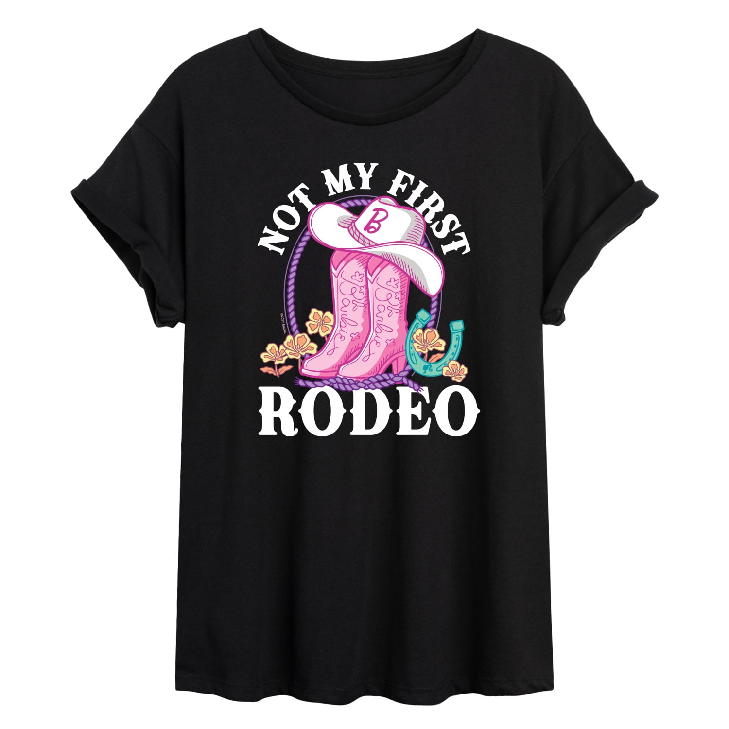 Barbie - Not My First Rodeo - Juniors Oversized Graphic T-Shirt ...