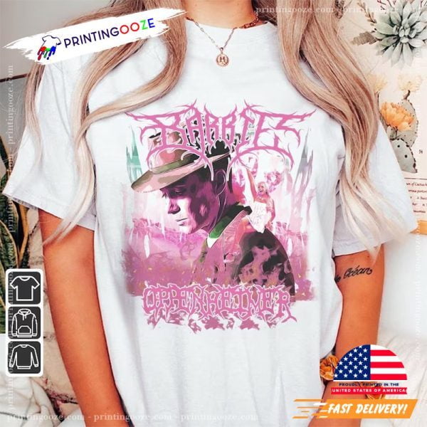 Barbie Oppenheimer Black Metal Shirt Oppenheimer Barbie Movie 2023 ...