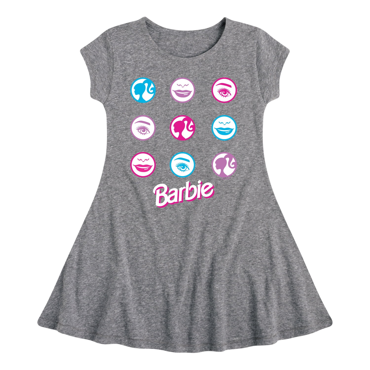 Barbie - Original Icons in Circle Grid - Toddler And Youth Girls Fit ...