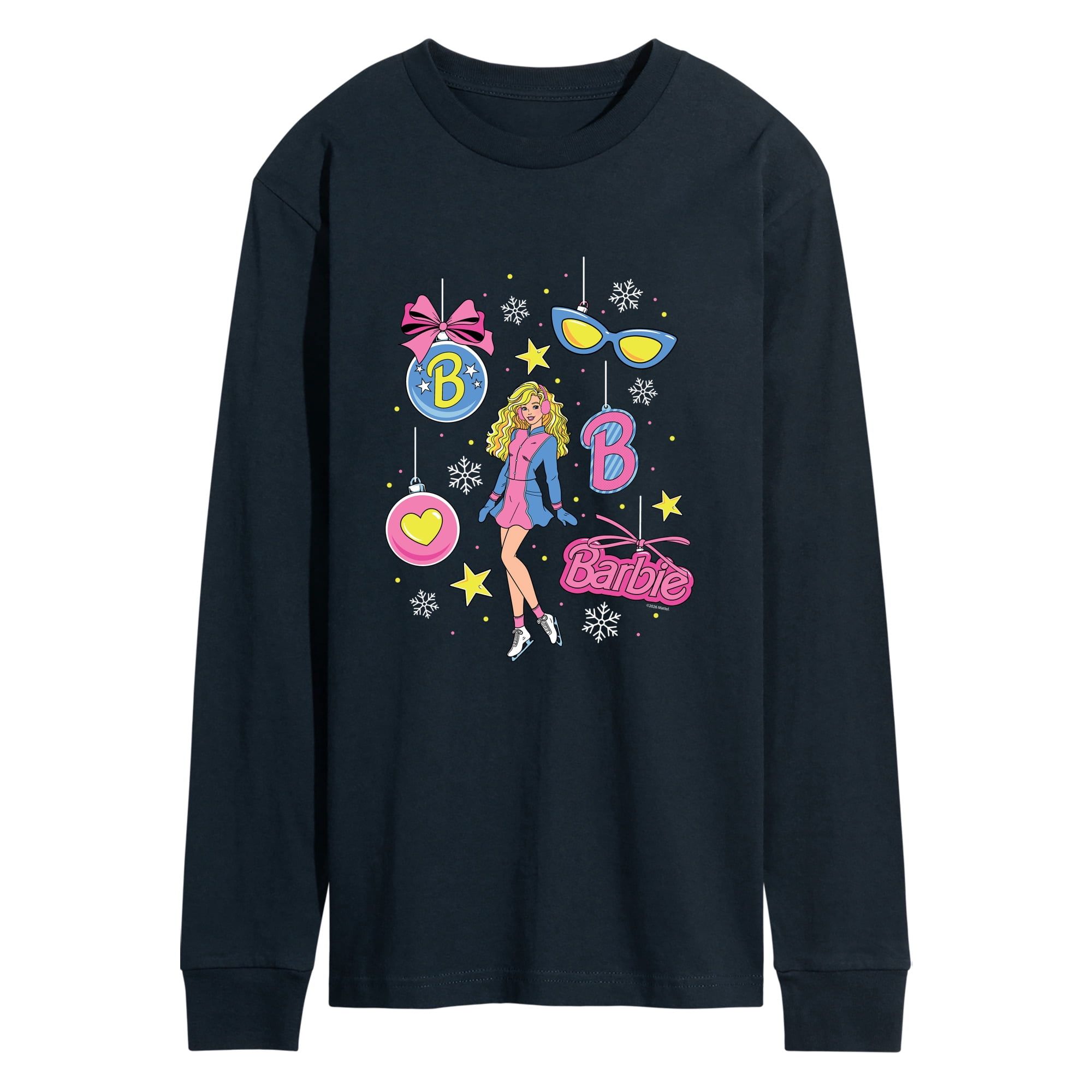 Barbie - Ornament Grid - Men's Long Sleeve Graphic T-Shirt - Walmart.com