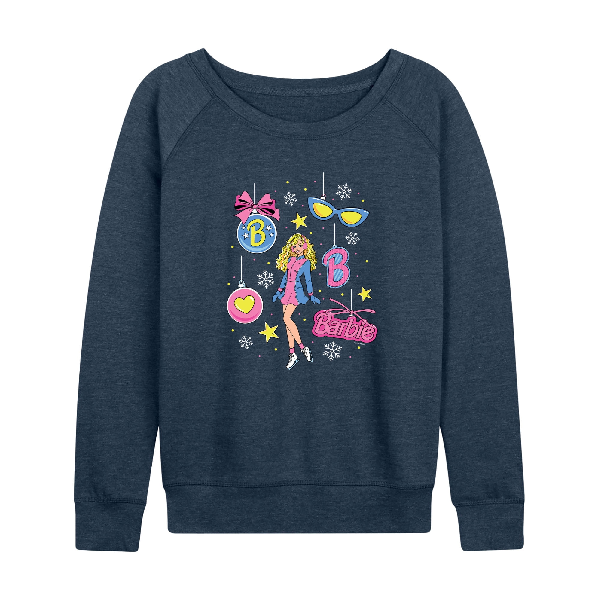 Barbie - Ornament Grid - Women's French Terry Long Sleeve Pullover ...