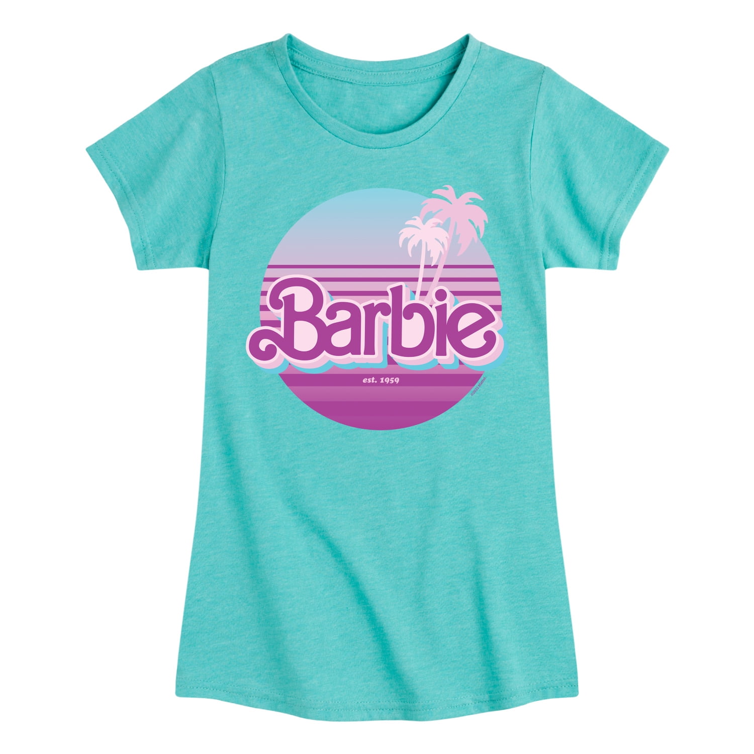 Barbie - Palm Trees - 90's Retro Style - Toddler And Youth Girls Raglan ...