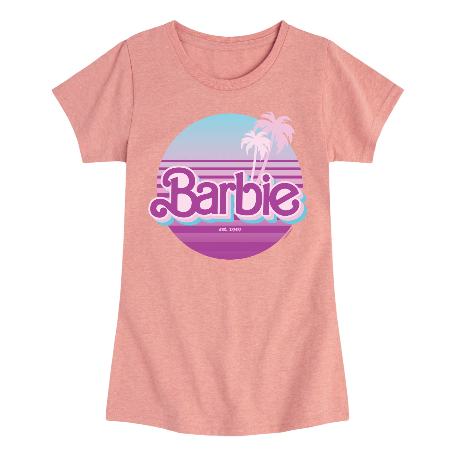 Barbie - Palm Trees - 90's Retro Style - Toddler And Youth Girls Raglan ...