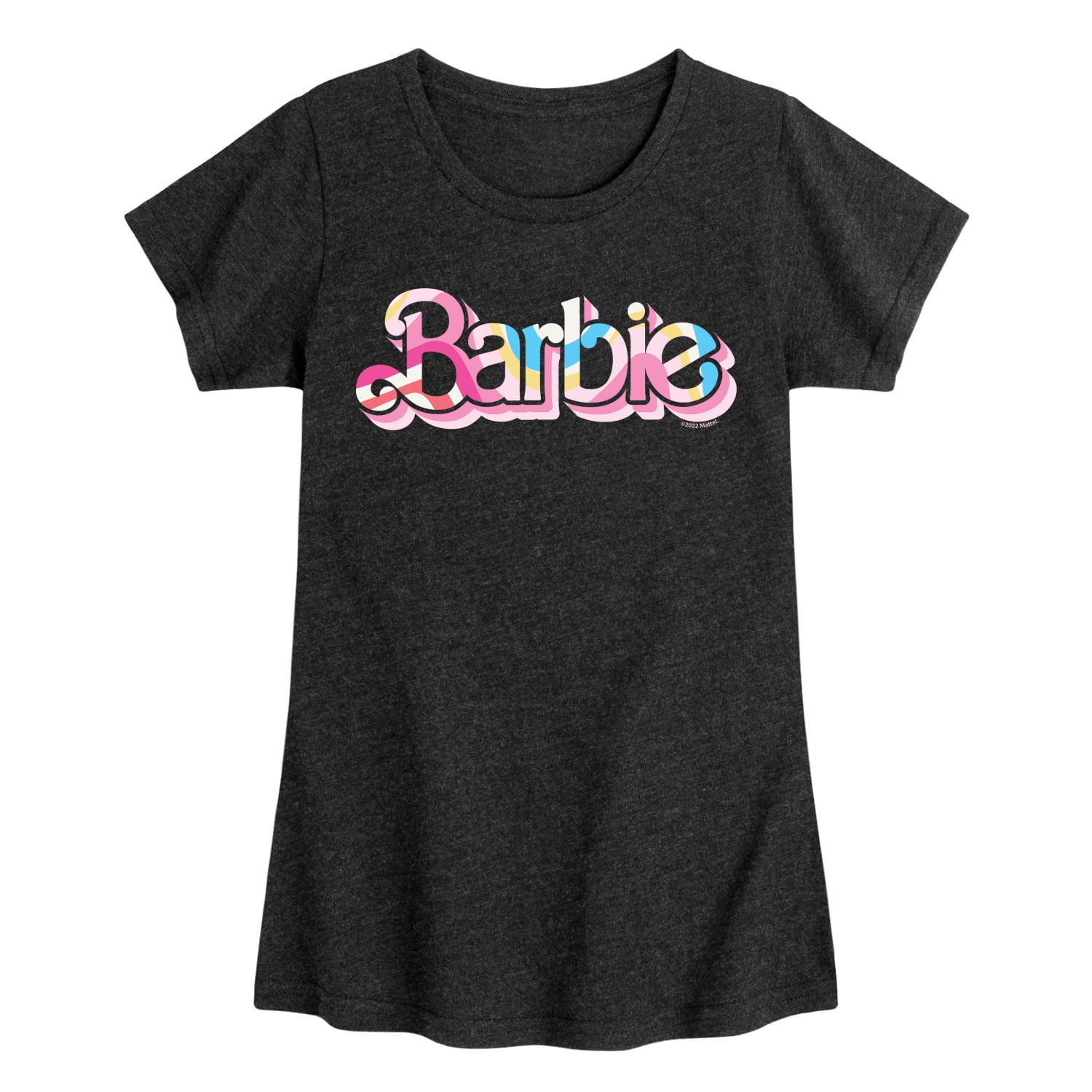 Barbie - Pattern Colorful - Toddler And Youth Girls Raglan Graphic T ...