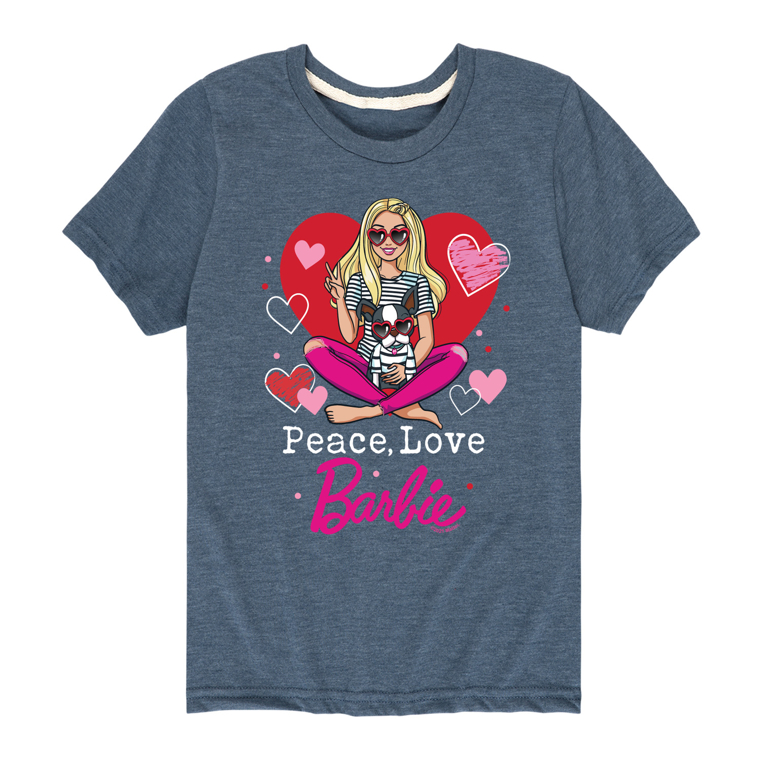 Barbie - Peace Love Barbie - Toddler And Youth Short Sleeve Graphic T ...