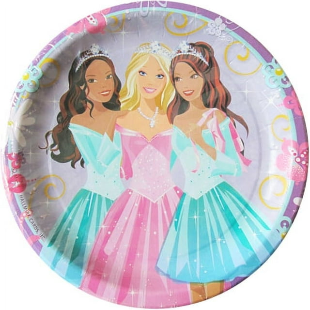 Barbie 'Perennial Princess' Large Paper Plates (8ct) - Walmart.com