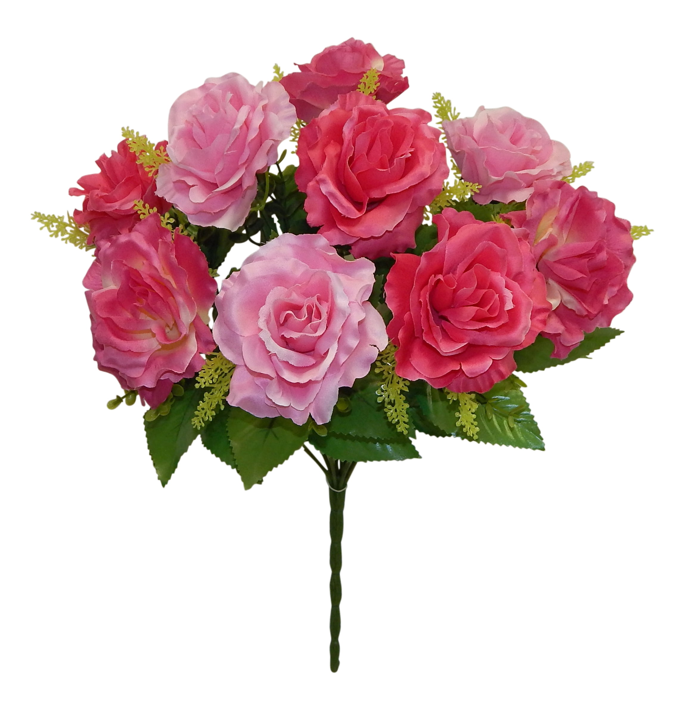 Barbie Pink Blush Rose with Eucalyptus 19in Artificial Polysilk Faux ...