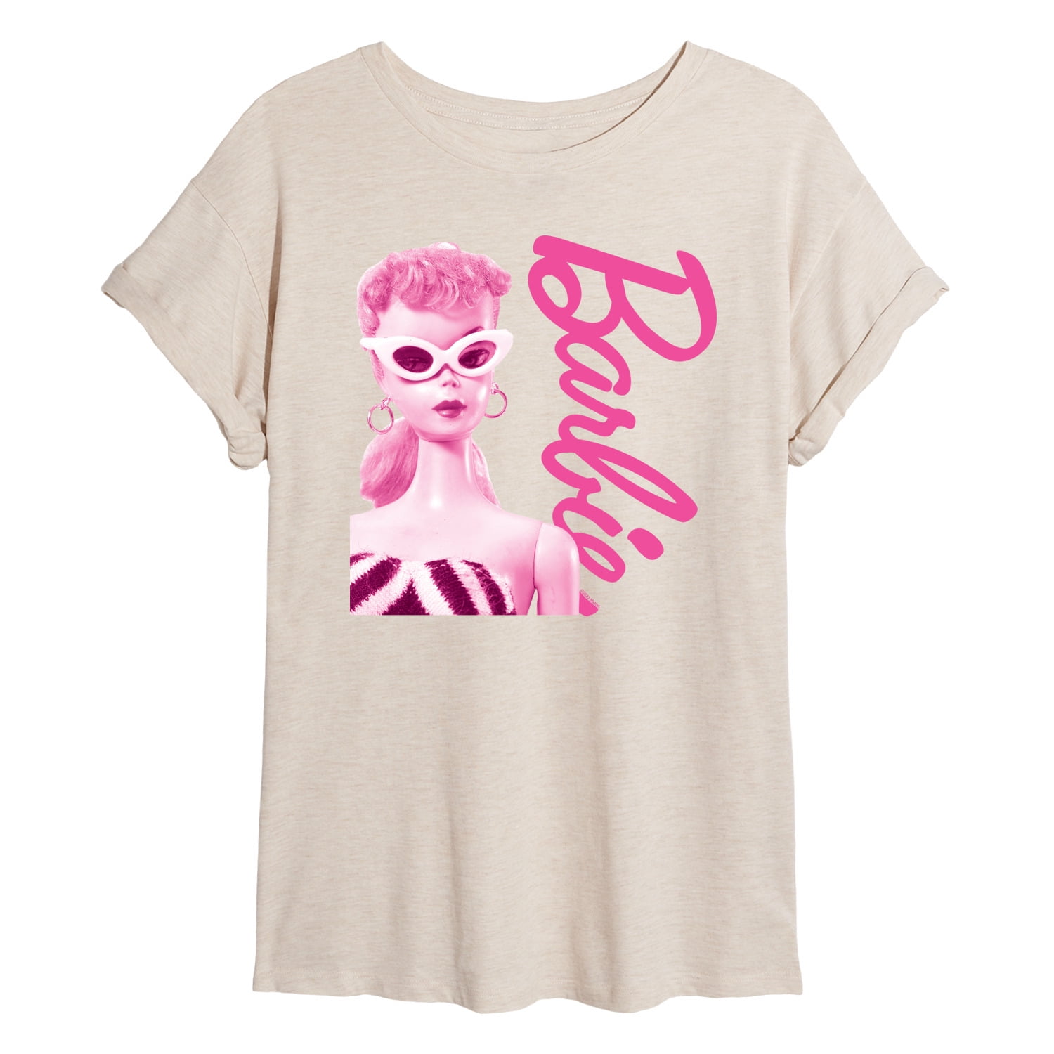 Barbie - Pink Doll Closeup - Women's Oversized T-Shirt - Walmart.com