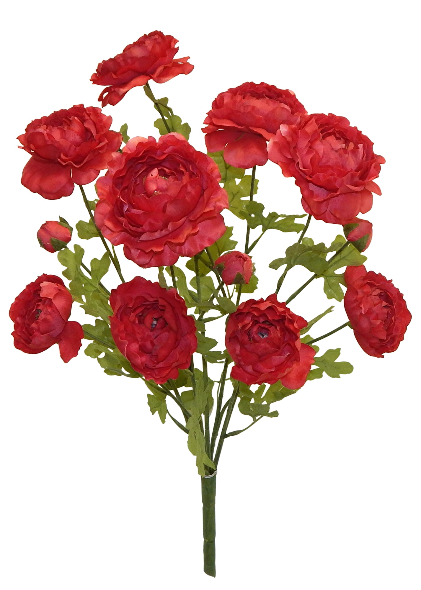 Barbie Pink Ranunculus with Buds 22in Artificial Polysilk Faux Fake ...