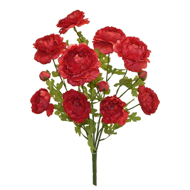 Barbie Pink Ranunculus with Buds 22in Artificial Polysilk Faux Fake ...