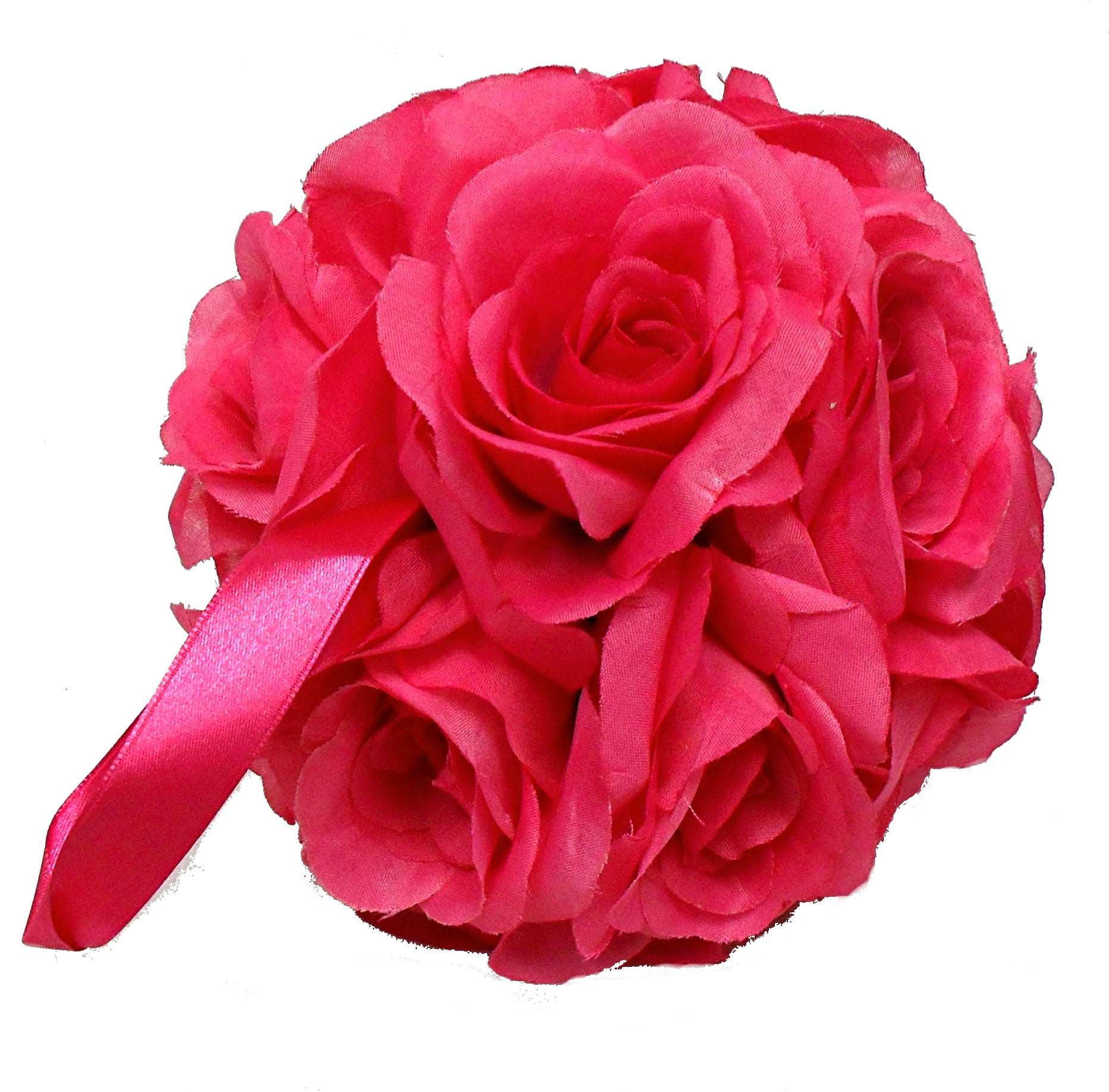 Barbie Pink Rose 11in Artificial Polysilk Faux Fake Open Bloom Flower ...