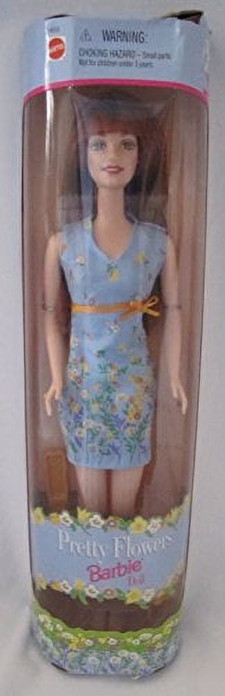 Barbie Pretty Flowers Doll Redhead / Auburn in Blue Spring Dress ...
