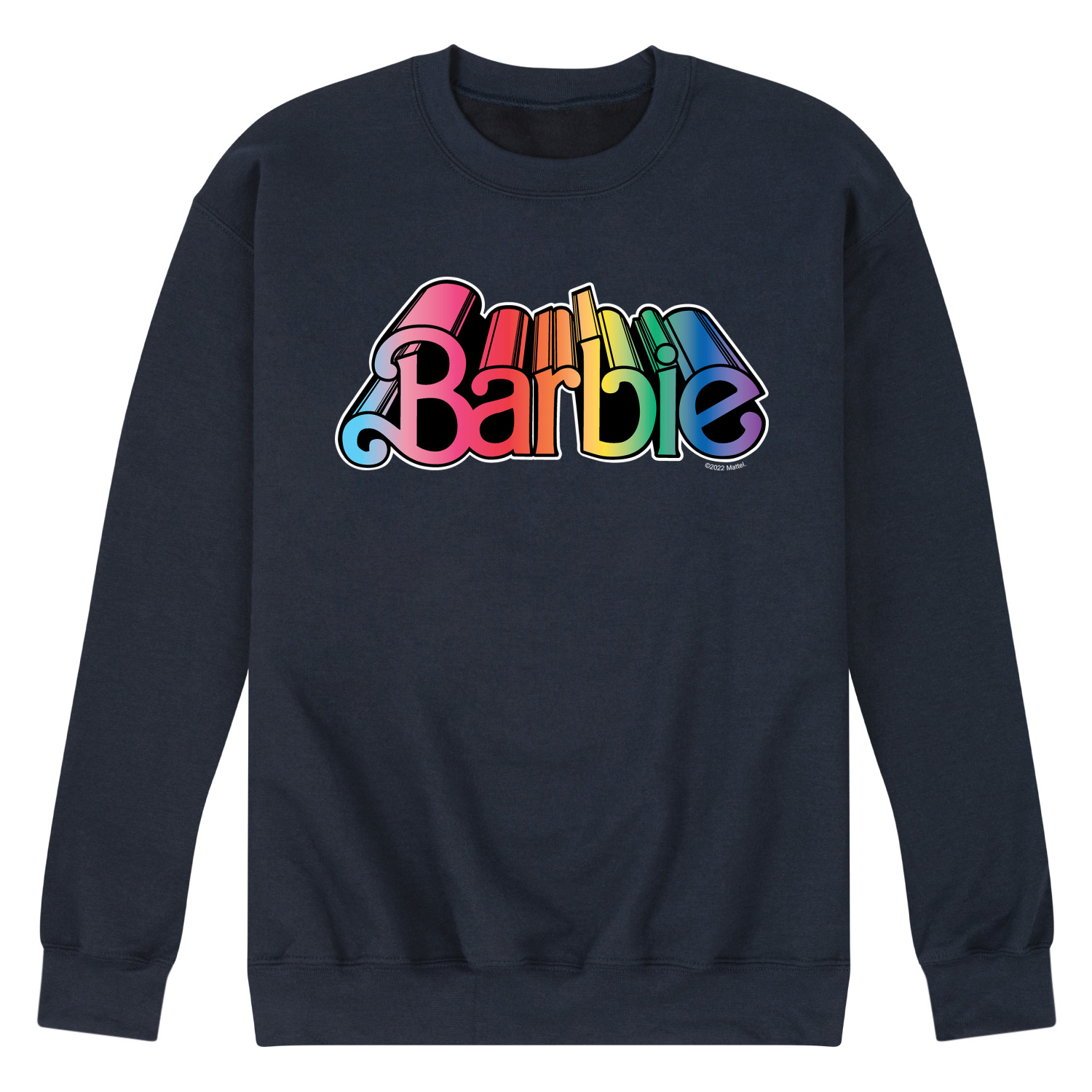 Barbie Pride - Barbie 3D Logo - Men's Crew Neck Fleece Pullover ...