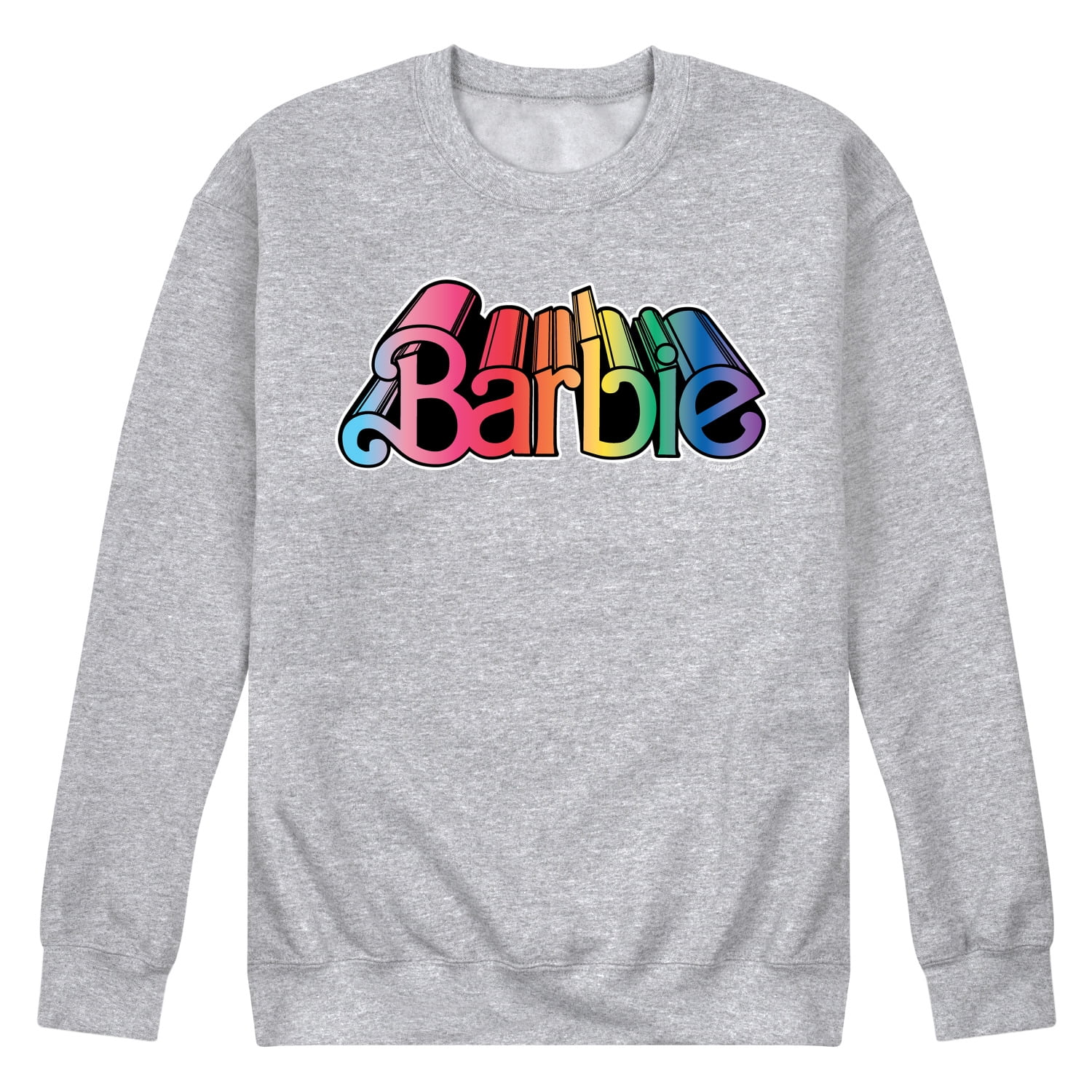 Barbie Pride - Barbie 3D Logo - Men's Crew Neck Fleece Pullover ...
