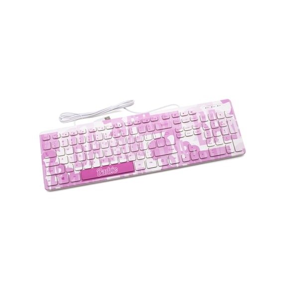 Barbie Wired USB Keyboard with 108 Keys, Full Number Pad, Compatible ...