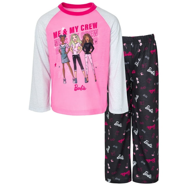 Barbie Pajama Set: Pullover Shirt and Lounge Pants for Little to Big ...