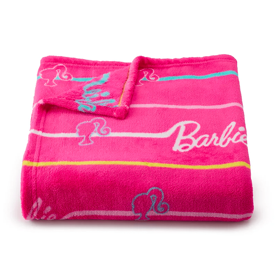 Barbie® Rainbow Logo Pink Throw Blanket for Girls - Walmart.com
