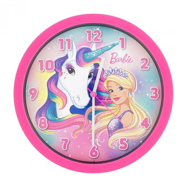 Barbie Rainbow Unicorn 10 in. Wall Clock - Walmart.com