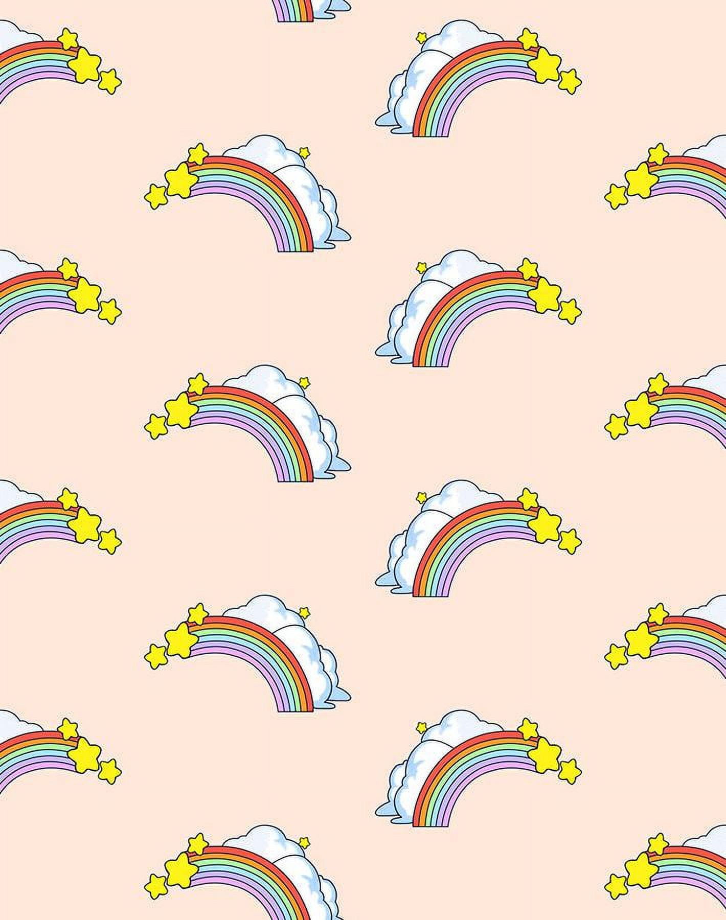 Barbie Rainbows Removable Vinyl Wallpaper, Peach - Walmart.com