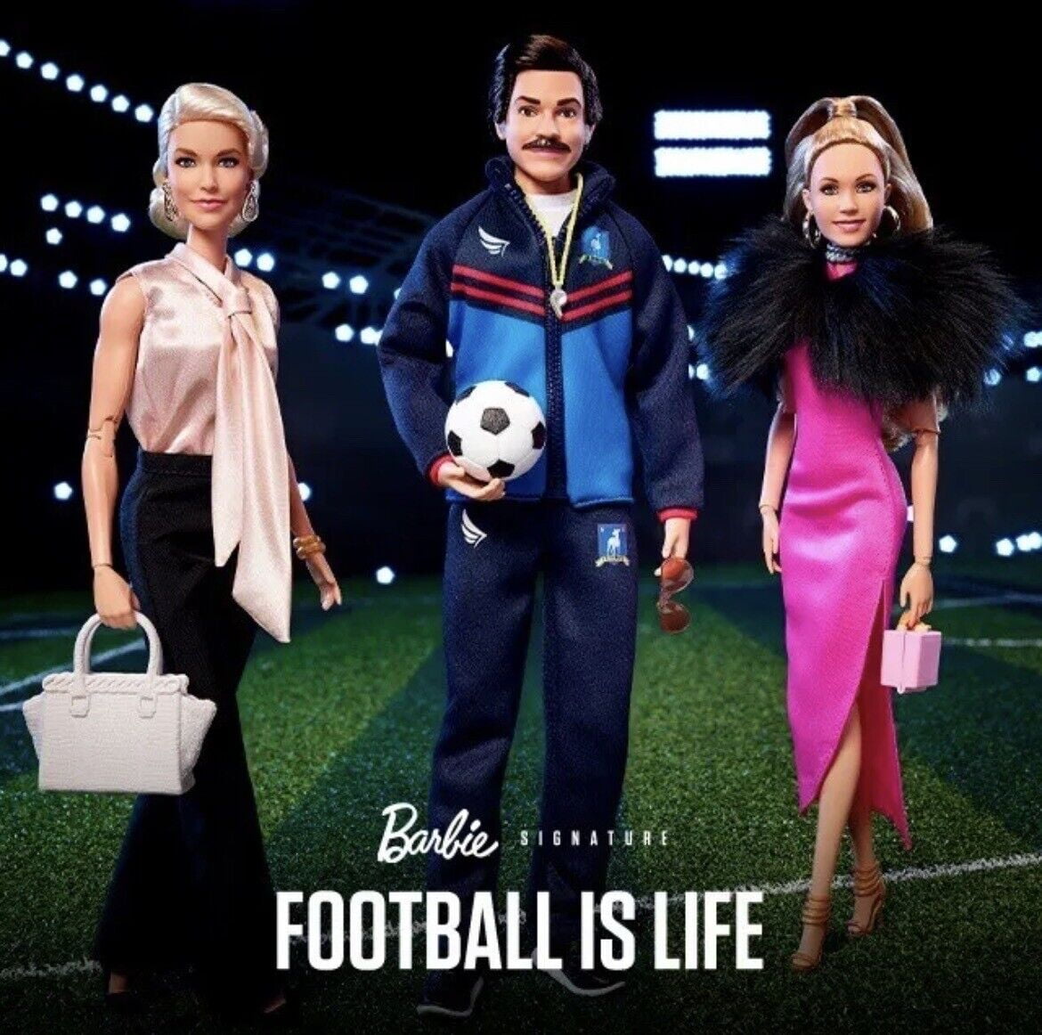 Barbie Signature Famous Women Doll Set: Ted Lasso, Rebecca Welton ...