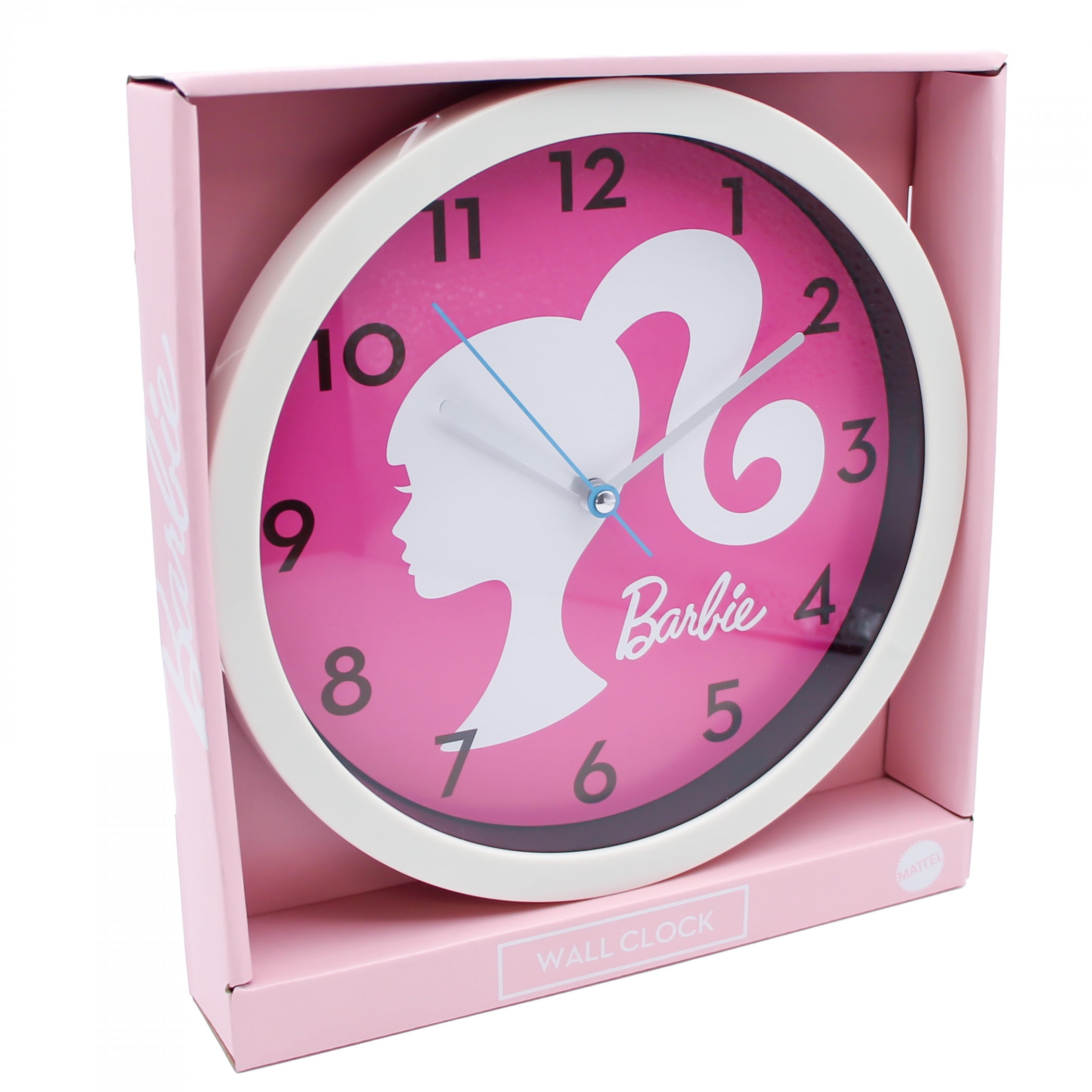 Officially Licensed Barbie Silhouette Logo 10-Inch Metal Wall Clock in ...