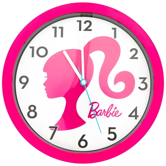 Barbie Silhouette Logo Bright Pink 10 Wall Clock - Walmart.com