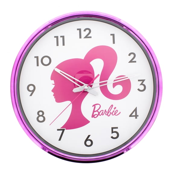 Barbie Silhouette Logo Metallic Hot Pink 14 Wall Clock - Walmart.com