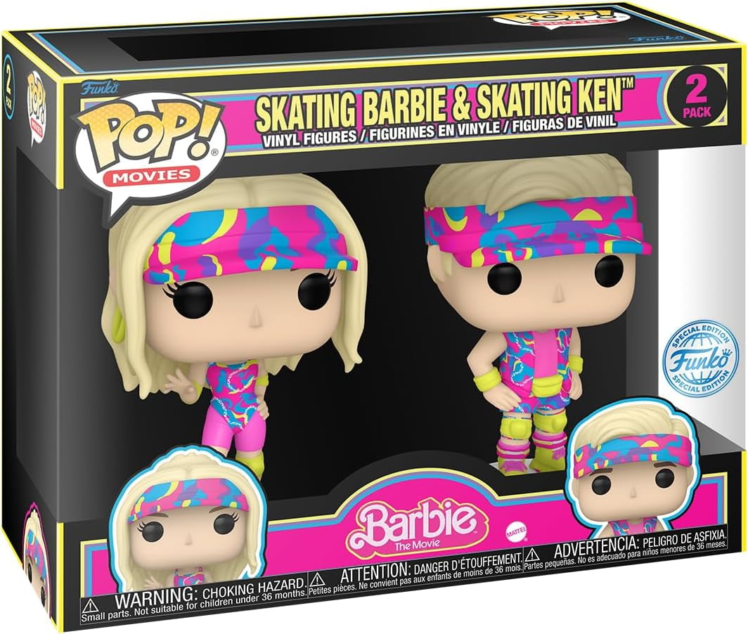 Barbie Skating Barbie & Ken Funko Pop! Movies Vinyl Figure 2-Pack (Hot ...