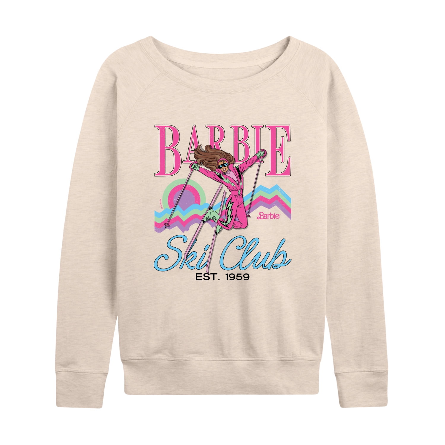 Barbie - Ski Club - Women's French Terry Long Sleeve Shirt - Walmart.com