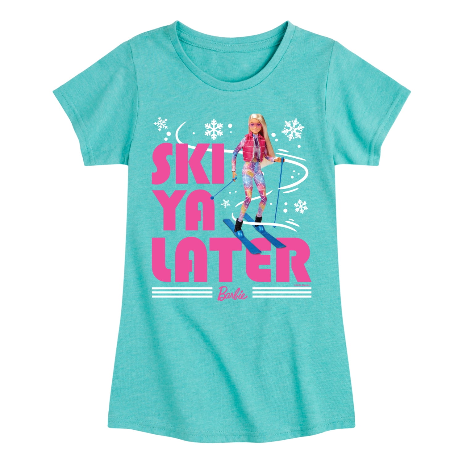 Barbie - Ski Ya Later - Toddler And Youth Girls Fitted Short Sleeve ...
