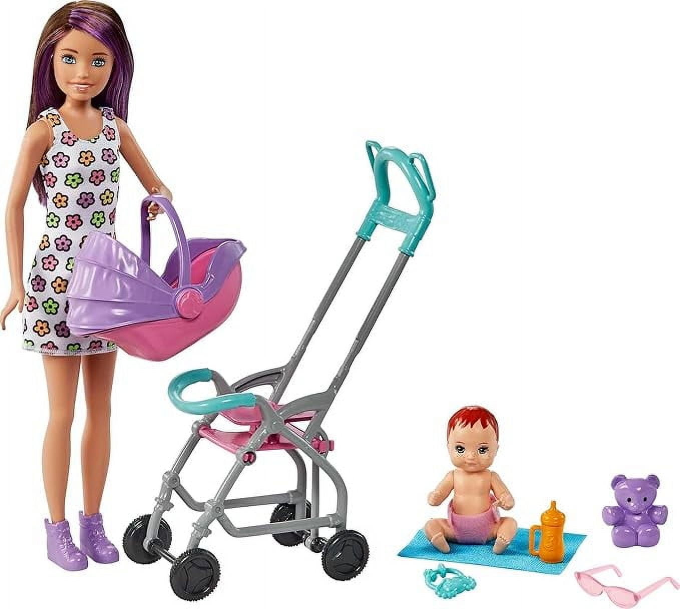 Barbie Skipper Babysitters Inc Playset with Doll, Stroller, Baby Doll ...