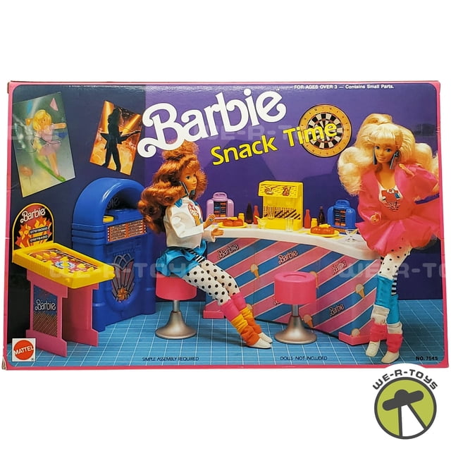 Barbie Snacks Time Doll Playsets with Counter & Stool, 2 lb - Walmart.com