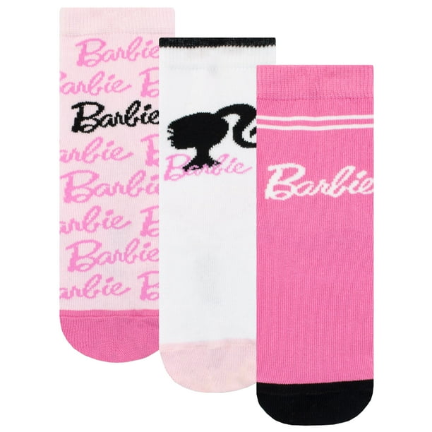 Barbie Socks Pack of 3 Sizes 4-6 - Walmart.com