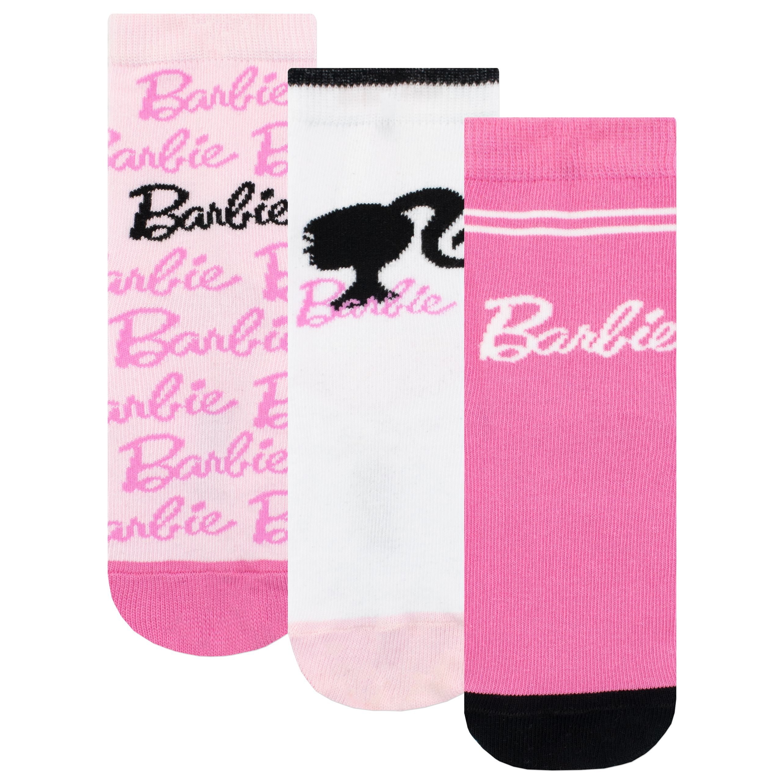 Barbie Socks Pack of 3 Sizes 5-8 - Walmart.com