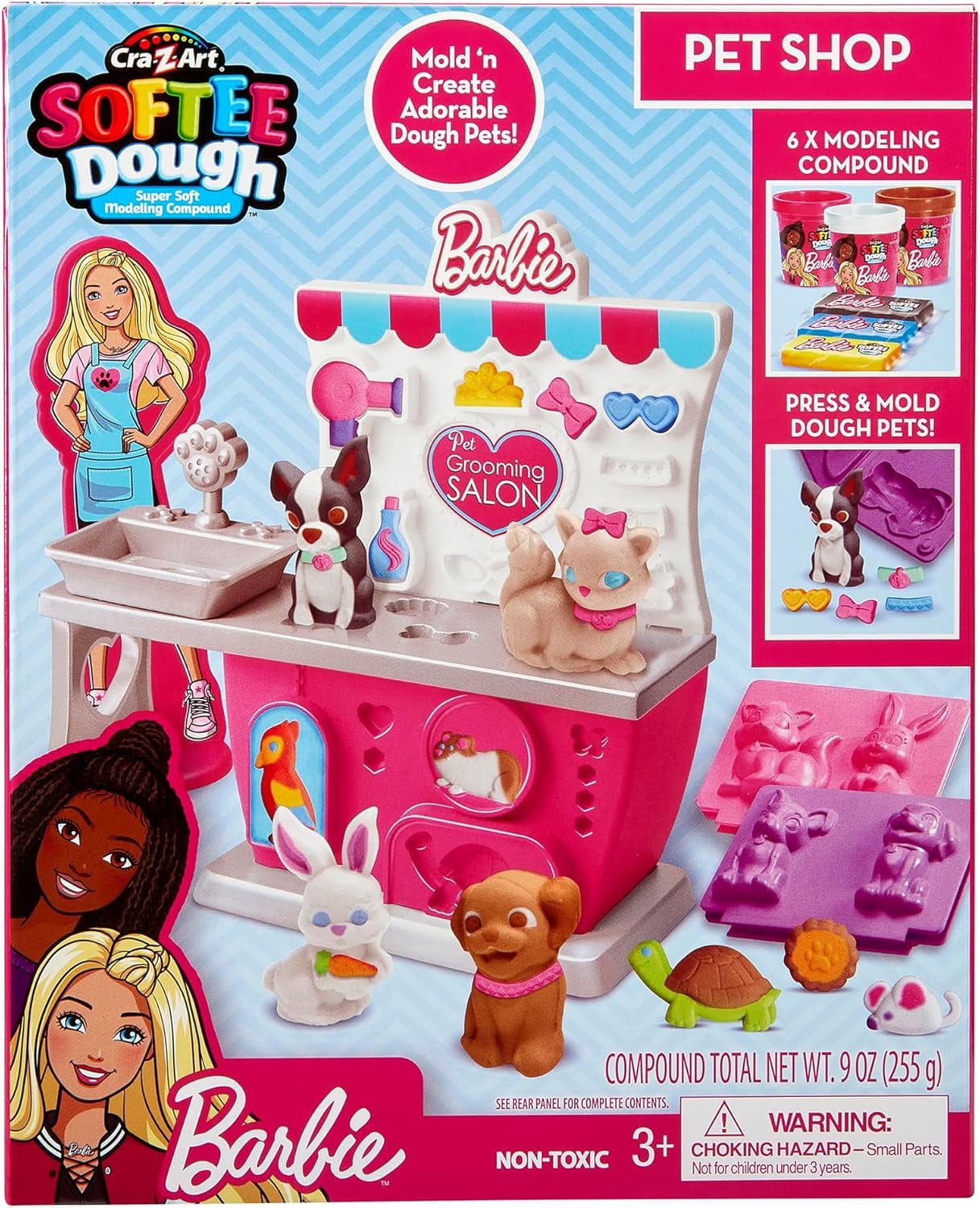 Barbie Softee Dough Pet Shop Playset – Creative Dough Modeling Fun for ...