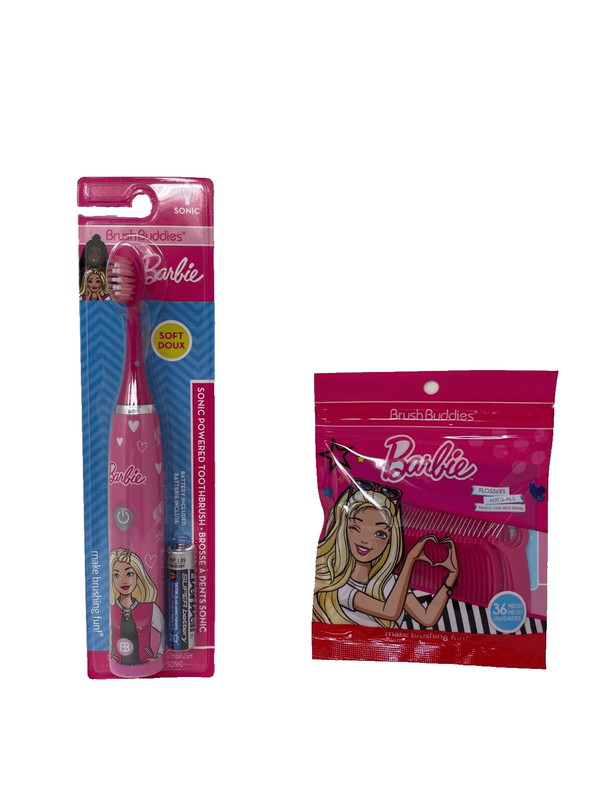 Barbie Sonic Powered Toothbrush & Flossers - Walmart.com