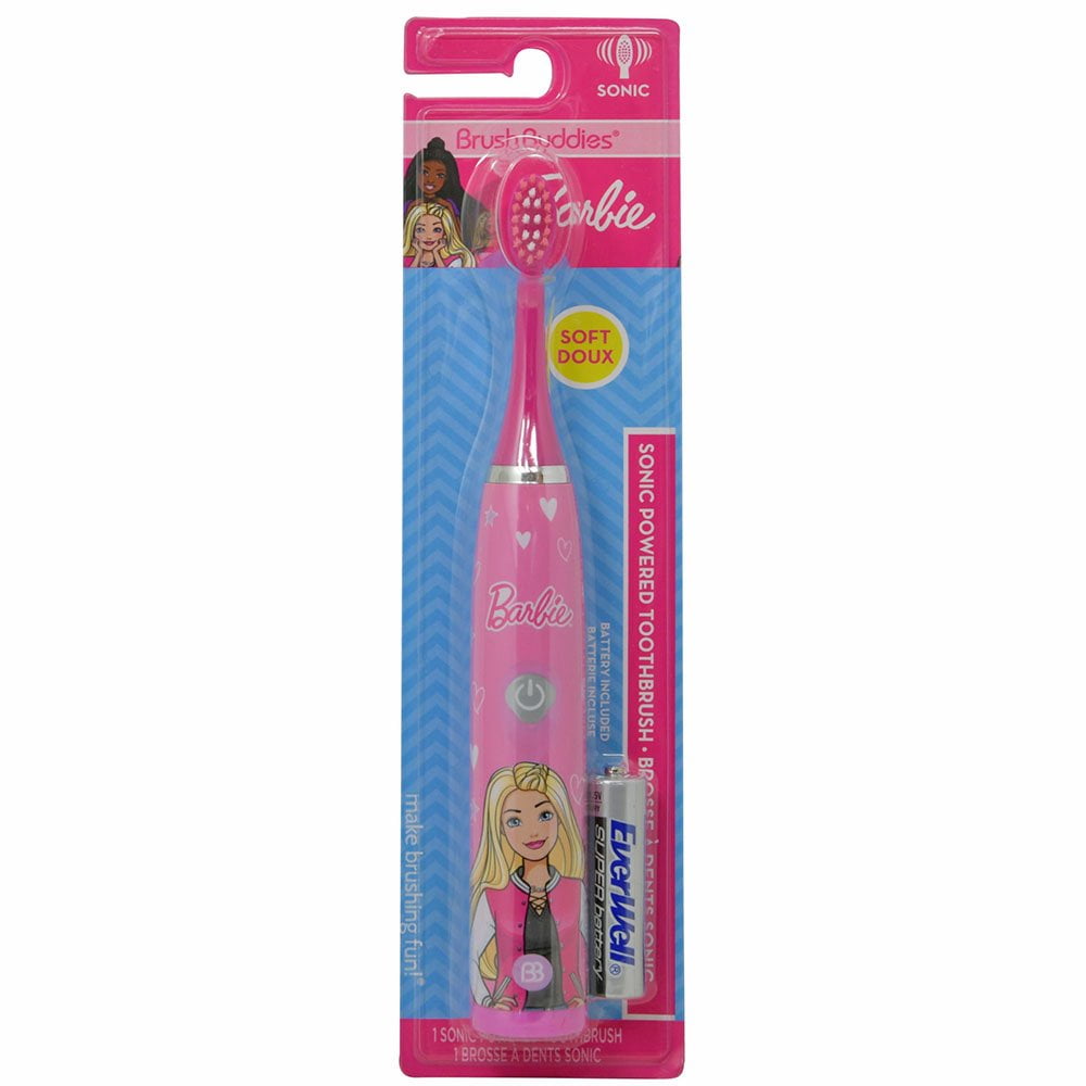 Barbie Kids Sonic Powered Spinbrush Electric Toothbrush, Age 3 ...