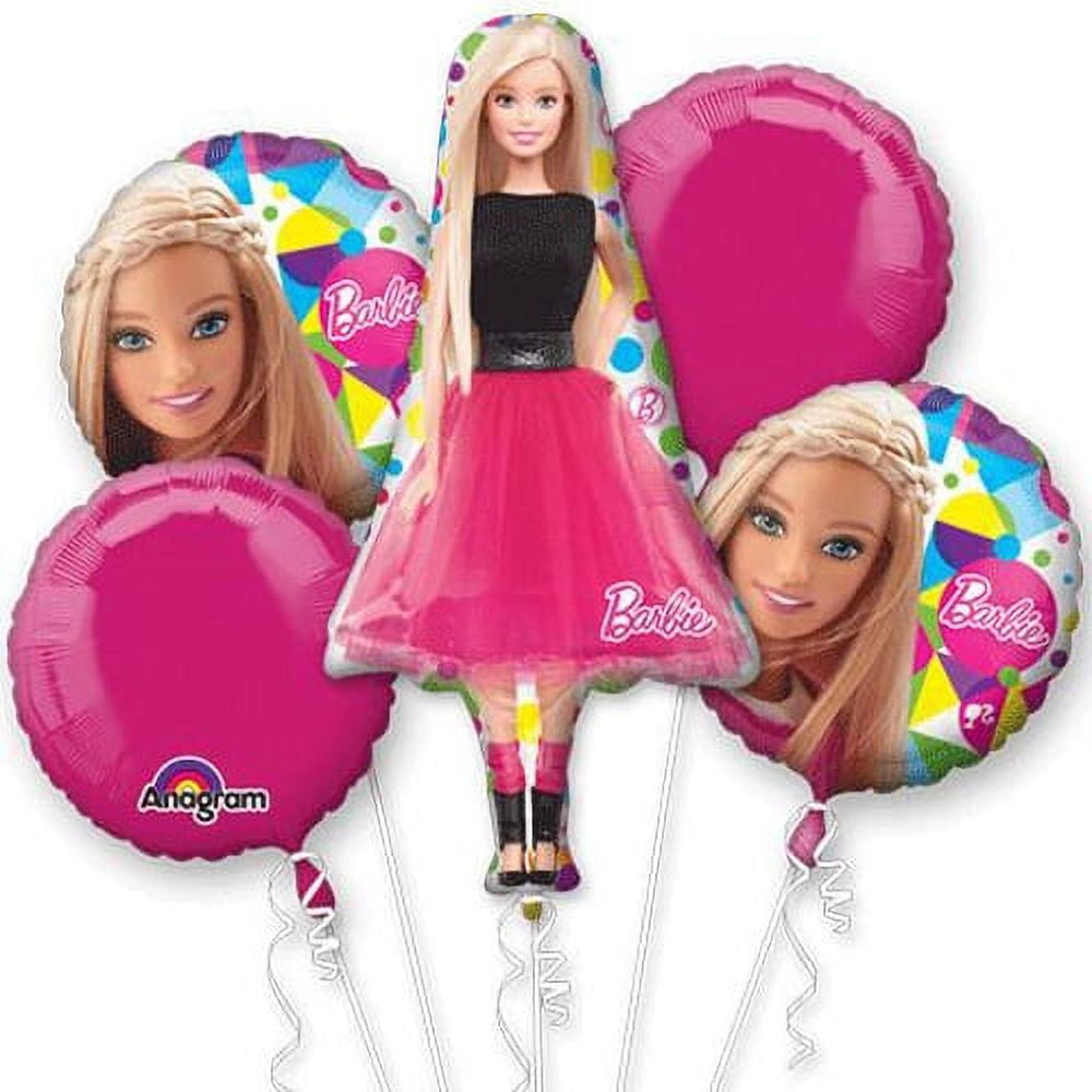 Barbie 'Sparkle' Foil Mylar Balloon Bouquet (5pc) - Walmart.com