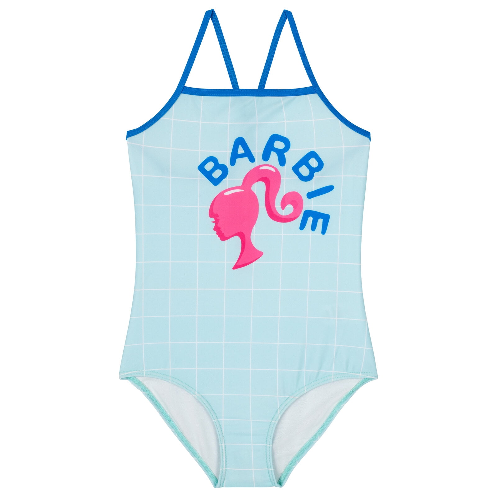 Barbie Square Neck Racerback One Piece Bathing Suit UPF 50+ Little Kid ...