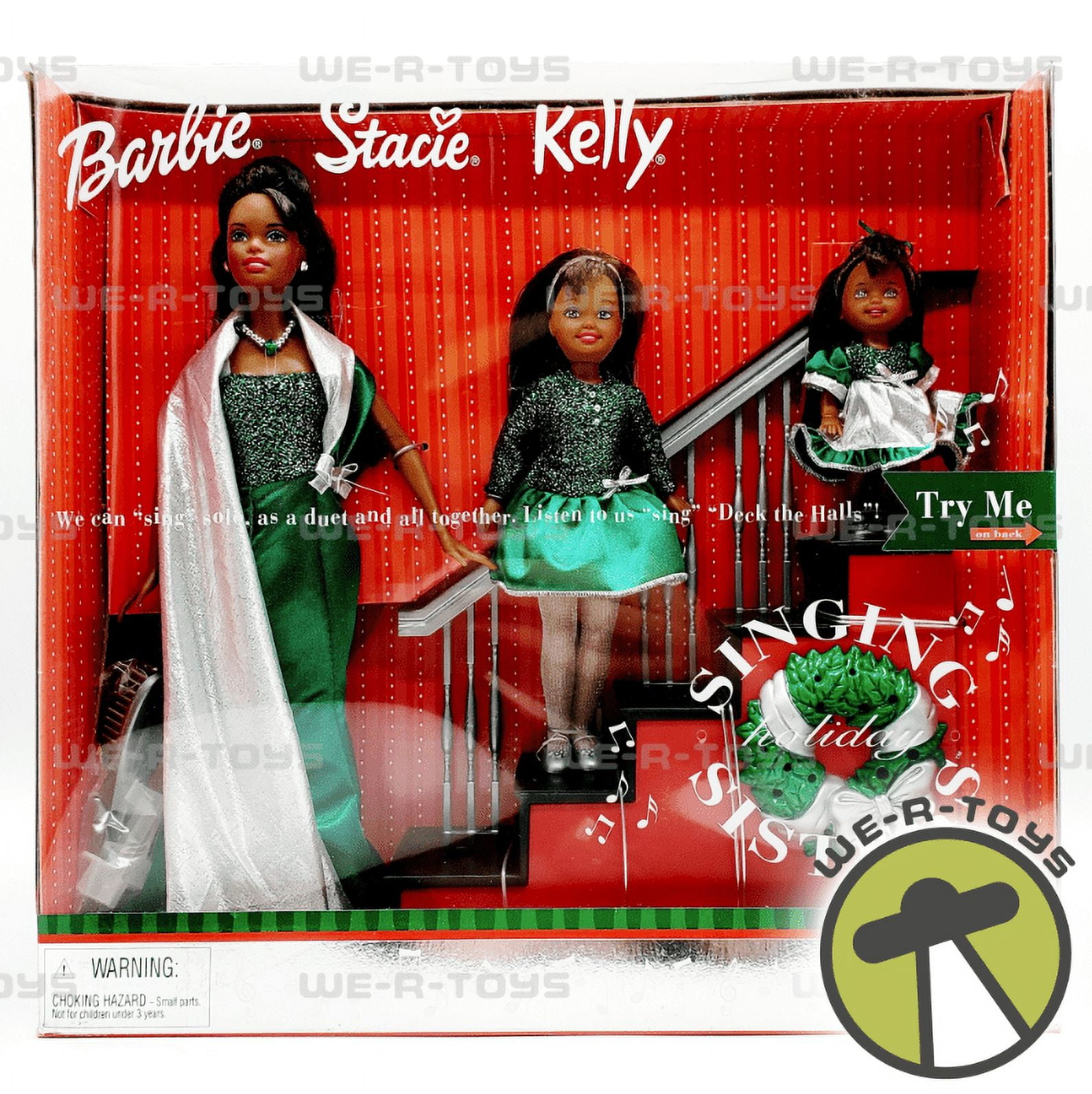 Barbie Stacie Kelly Singing Holiday Sisters African American Dolls ...