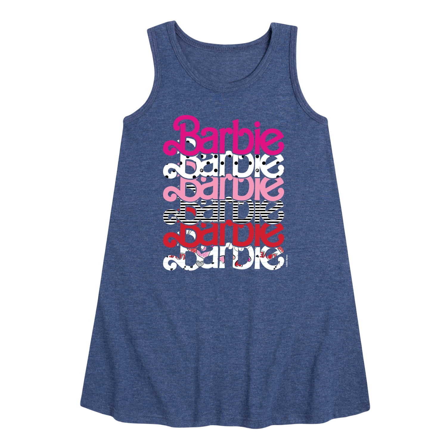 Barbie - Stacked Barbie Vday - Toddler and Youth Girls A-line Dress ...